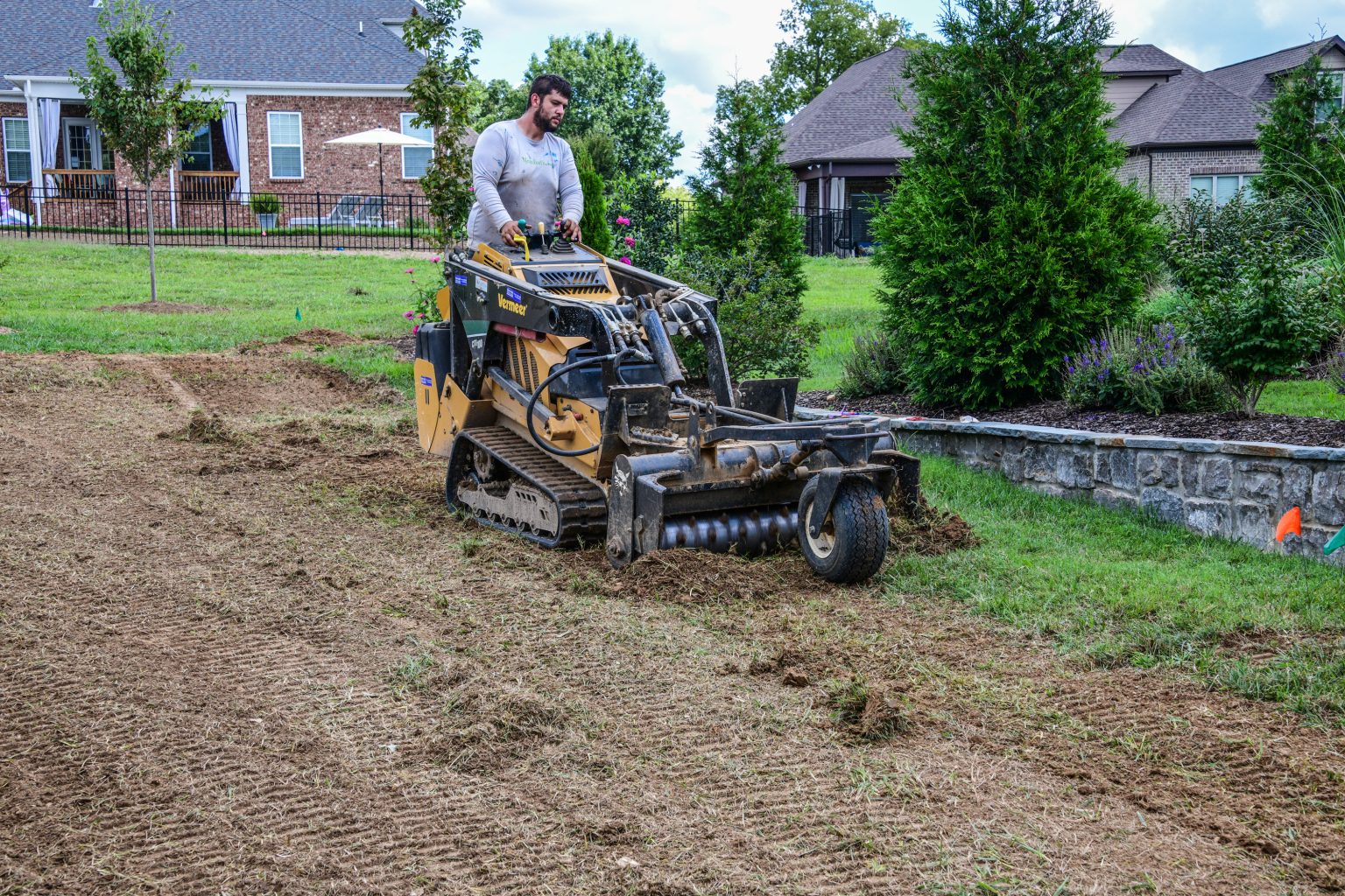 Harley Rake Prepping | Green Scene Irrigation & Landscaping